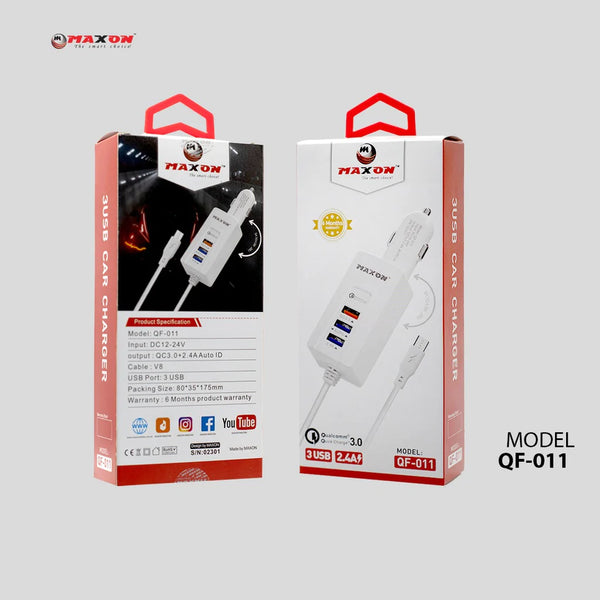 Maxon QF-011 QC3.0 Fast Charging Car Charger